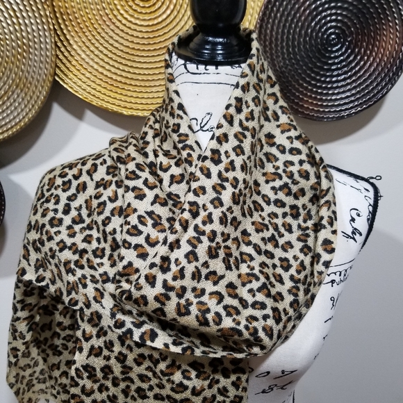 Accessories | Leopar Print Wrap Scarf Measures 7 Inches Long And 28 Inches Wide | Poshmark
